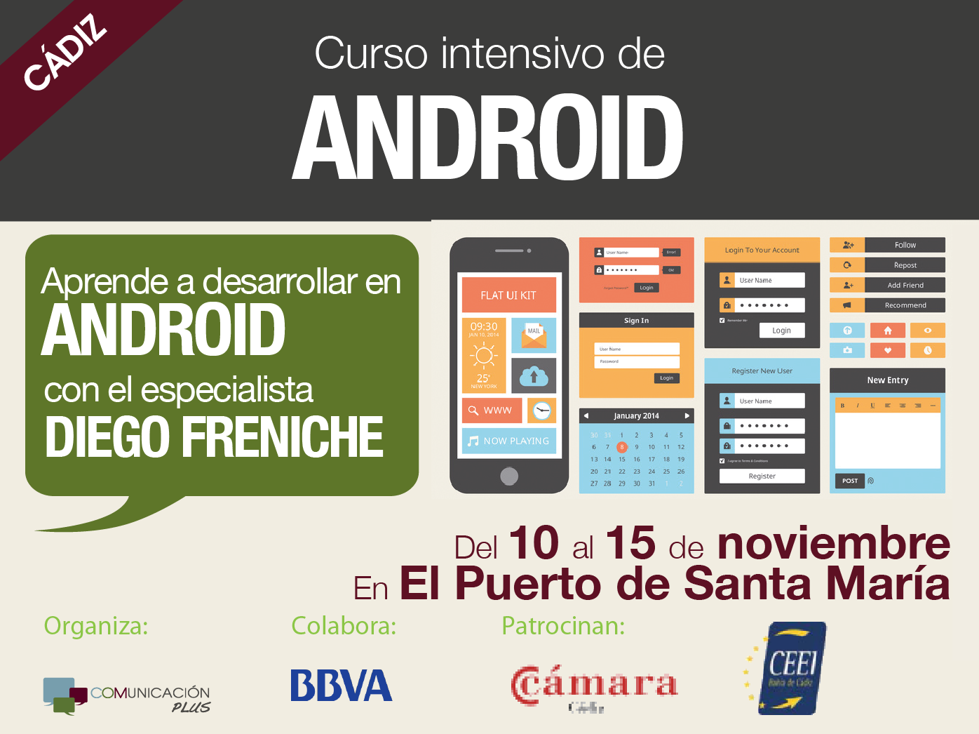 ¡Aprende a programar en Android! Curso intensivo en Cádiz